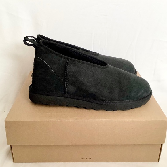 UGG | Shoes | Ugg Micro Mini Classic Black Fur Lined Boots New | Poshmark